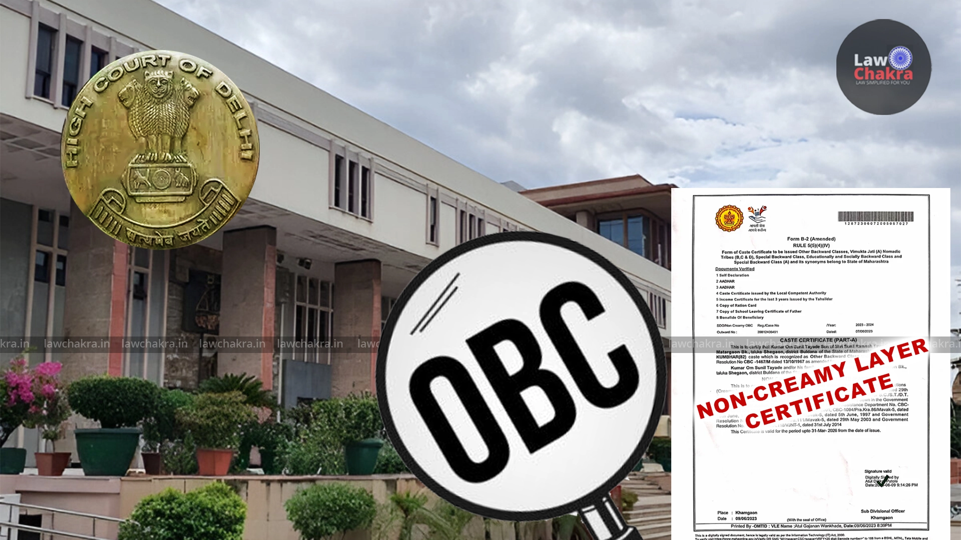 OBC-Non-Creamy Layer Certificates Valid For Entire Financial Year, Cut ...